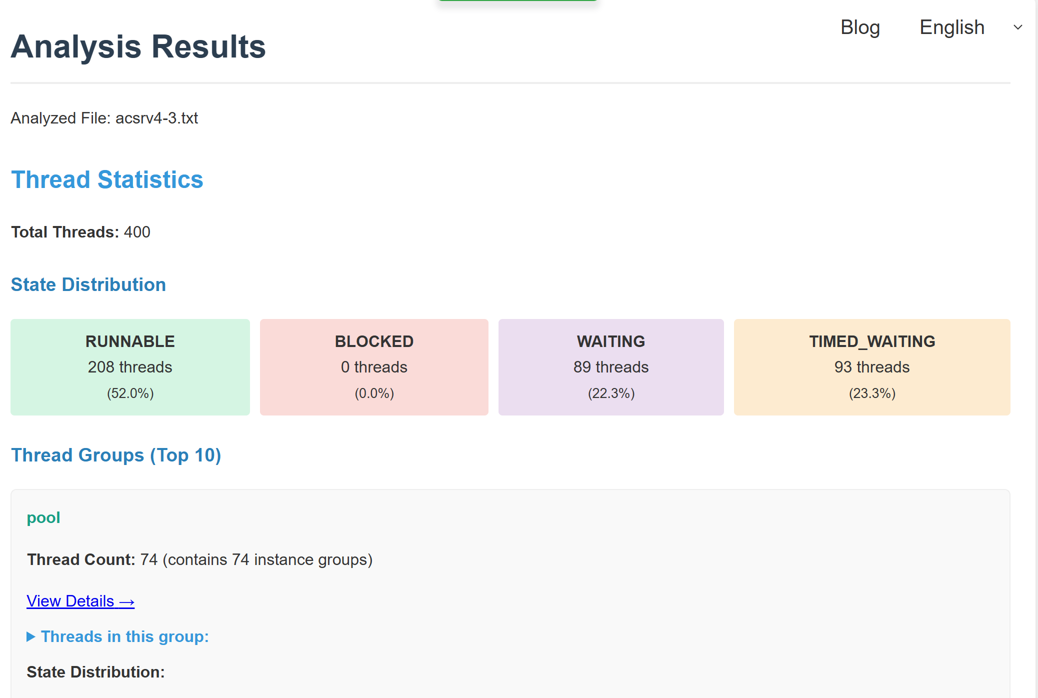 Thread Dump Analysis - Java Thread Dump Analyzer